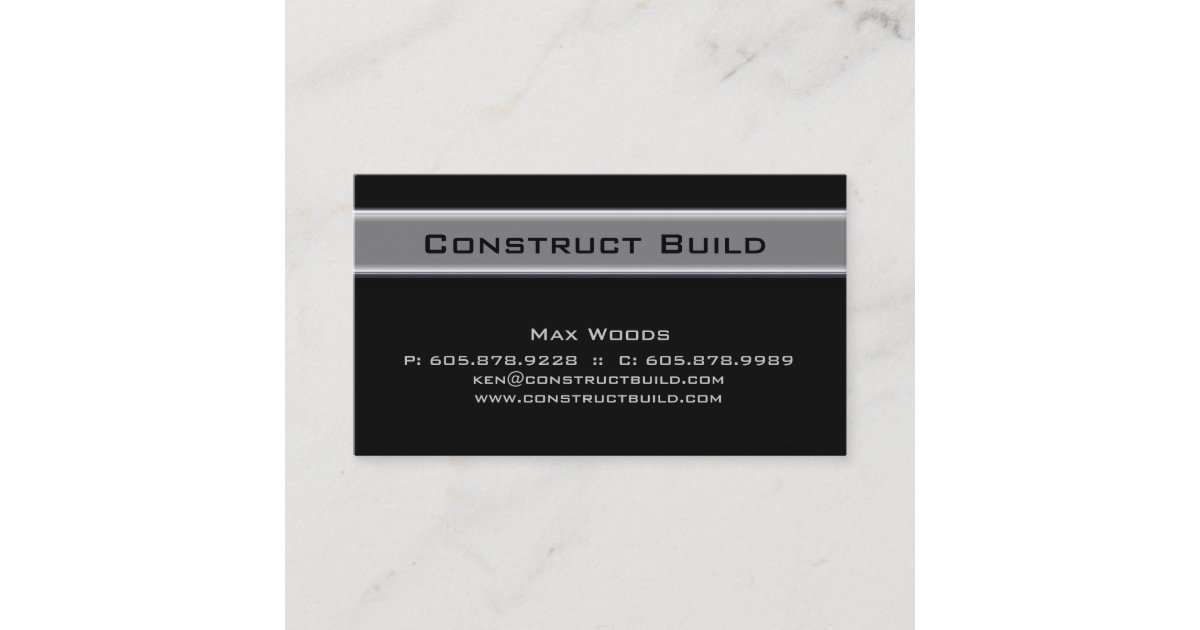 311 Construction Contractor Metal Business Card 10 | Zazzle