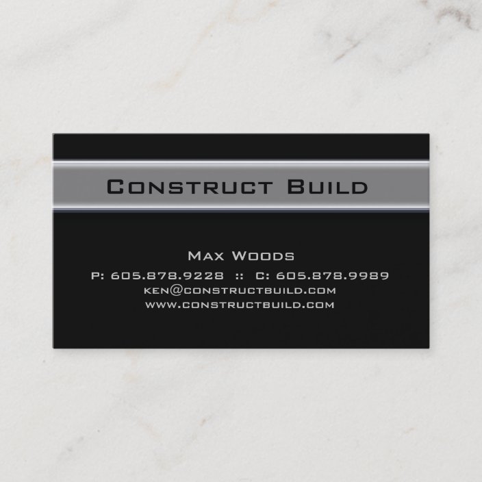 311 Construction Contractor Metal Business Card 10 | Zazzle.com
