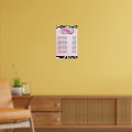 311-Lavish Pink Platter Zebra Price List Poster | Zazzle