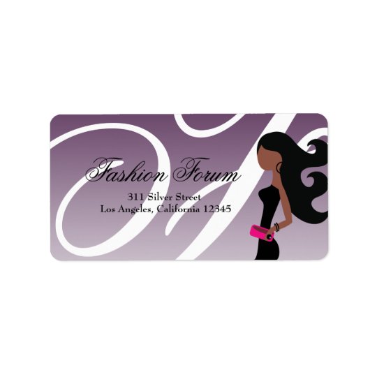 311 Sassy African American Fashionista Long Label | Zazzle.com