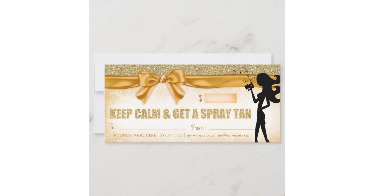 311 Spray Tan Fashionista Gift Certificate | Zazzle