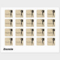 311 Spray Tan Fashionista Silhouette Faux Gold Square Sticker | Zazzle