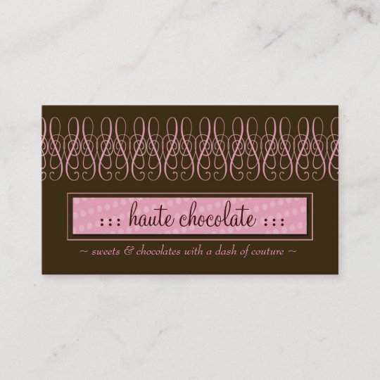 311-SWIRLY SWEET CHOCOLATE BUSINESS CARD | Zazzle.com