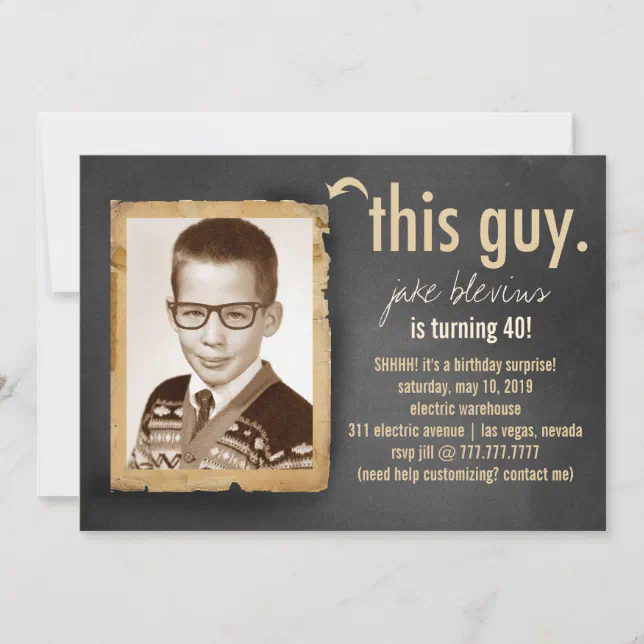 311 This Guy Men's Invitation Party | Zazzle