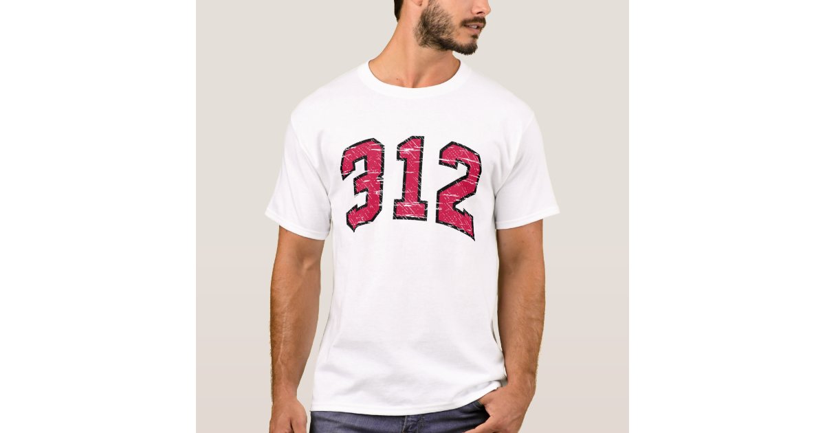 312 (Area Code) T-shirt | Zazzle