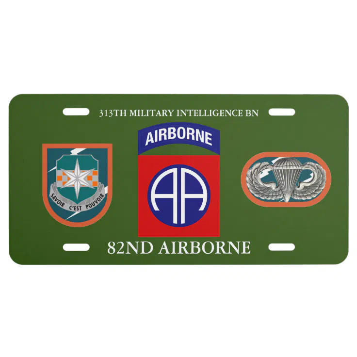 313TH MILITARY INTELLIGENCE BATTALION LICENSE PLATE | Zazzle
