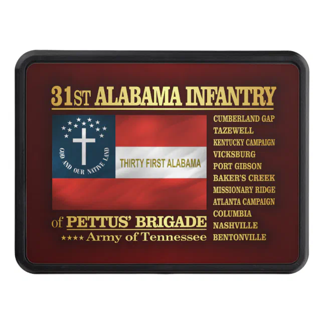 31st Alabama Infantry (BA2) Tow Hitch Cover | Zazzle