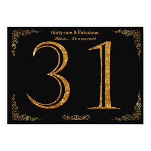 Elegant 31st Birthday Invitations | Zazzle