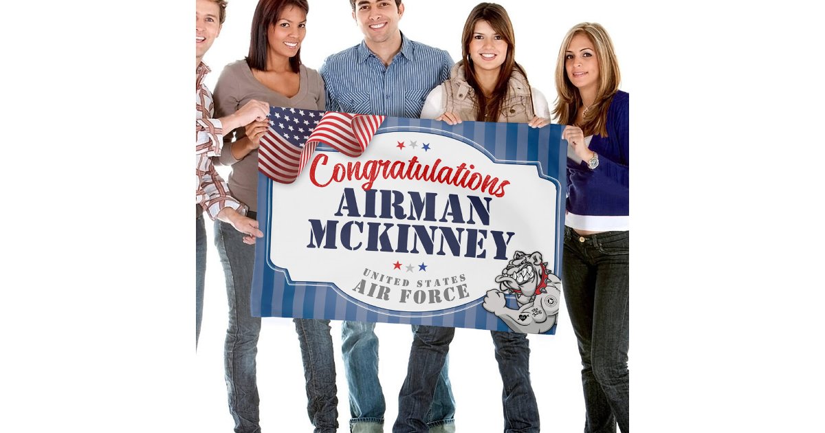 326 TRS Bulldogs Air Force BMT Graduation Banner House Flag | Zazzle
