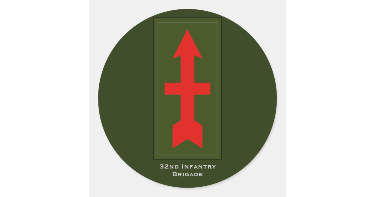 32nd Infantry Brigade Military Classic Round Sticker | Zazzle