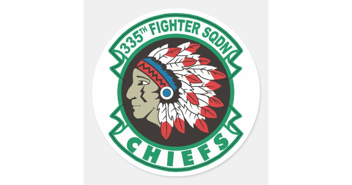 335th Fighter Squadron Classic Round Sticker | Zazzle