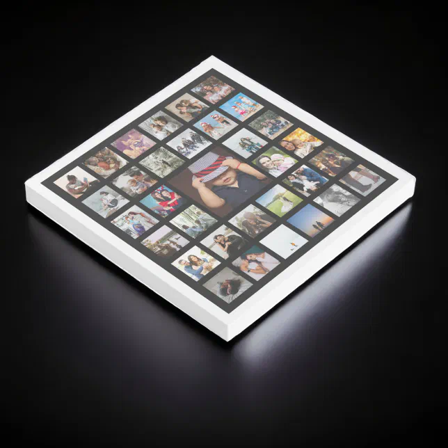 33 Photo Template Personalized Custom Made Collage Gallery Wrap | Zazzle