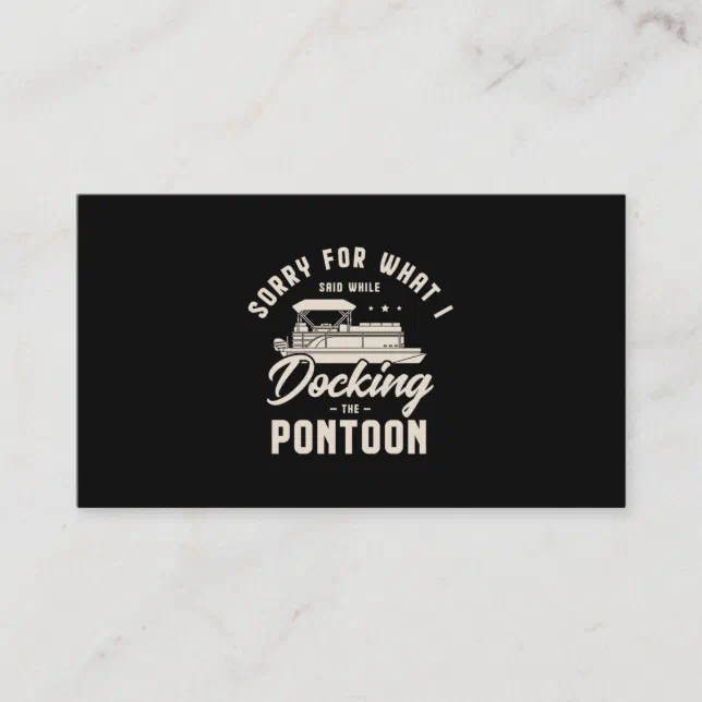 33.Pontoon boat Gifts for a Boat Fan Business Card | Zazzle