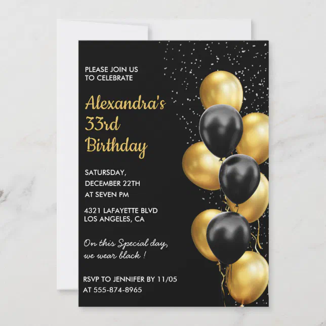 33rd birthday invitation Champagne Dinner | Zazzle