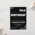 33rd birthday invitation Men Black | Zazzle