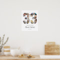 33rd Birthday Number 33 Custom Photo Collage Poster | Zazzle