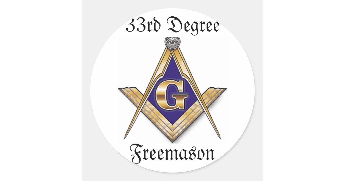 33rd Degree Freemason Sticker | Zazzle