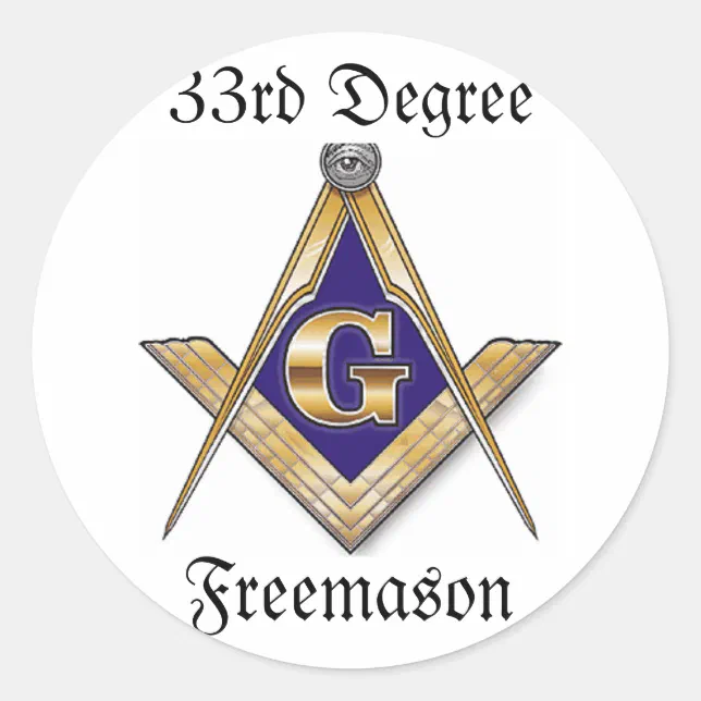 33rd Degree Freemason Sticker | Zazzle