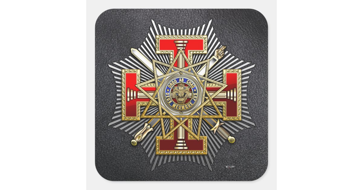 33rd Degree: Sovereign Grand Inspector General Square Sticker | Zazzle