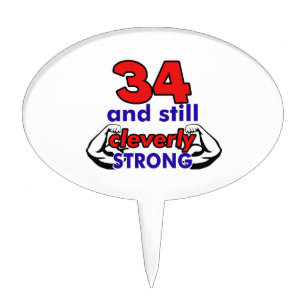 34 Years Birthday Cake Toppers | Zazzle