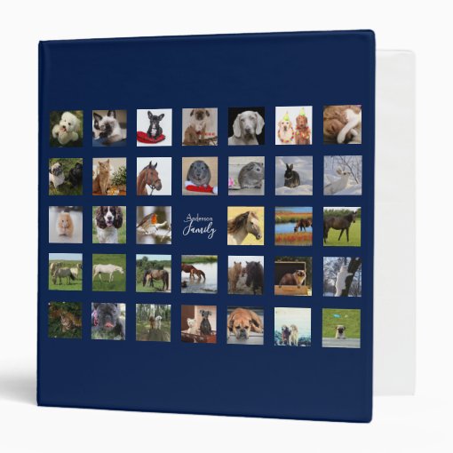 34 PHOTO COLLAGE Binder - Can EDIT COLOR | Zazzle