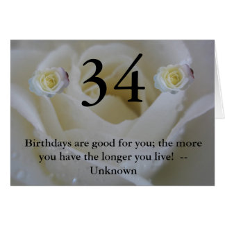34th Birthday Cards - Greeting & Photo Cards | Zazzle