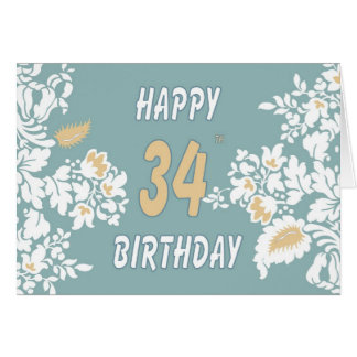 34th Birthday Cards - Greeting & Photo Cards | Zazzle