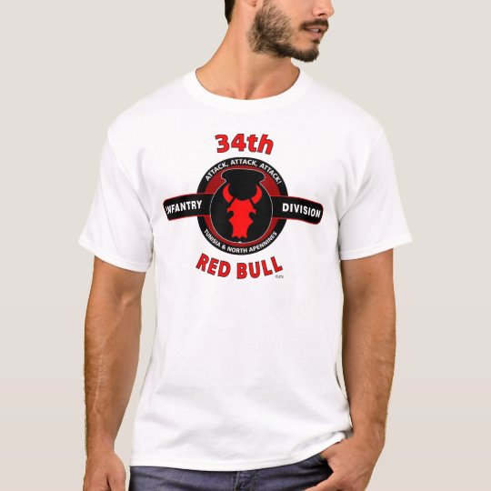 34TH INFANTRY DIVISION" RED BULL" T-Shirt | Zazzle.com