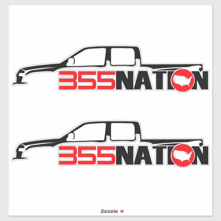 355Nation Crew Cab Design Sticker | Zazzle