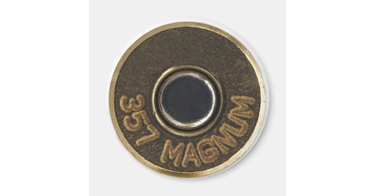 357 Magnum brass shell casing Magnet | Zazzle