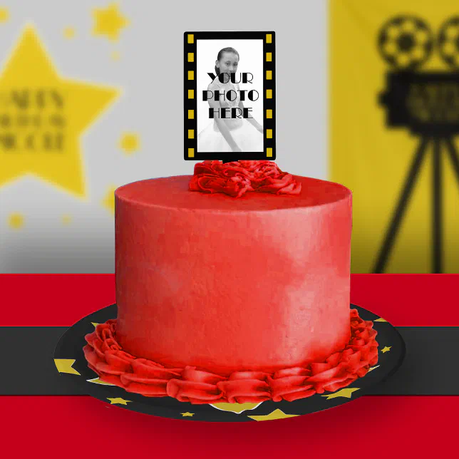 35 MM Film Photo Frame Hollywood Cake Topper | Zazzle