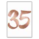35 Table Number White Metallic Pink Rose Gold Table Number | Zazzle