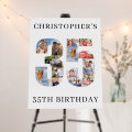 35th Birthday Photo Collage Number 35 Personalized Foam Board | Zazzle