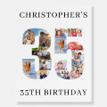 35th Birthday Photo Collage Number 35 Personalized Foam Board | Zazzle