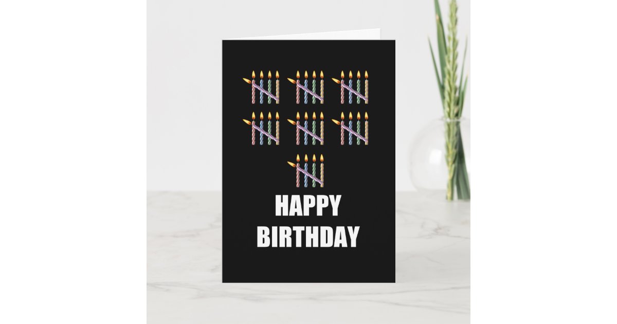 35th Birthday with Candles Card | Zazzle