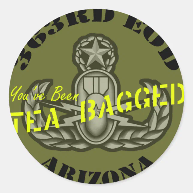 363rd EOD 'You've Been Tea Bagged' Sticker | Zazzle