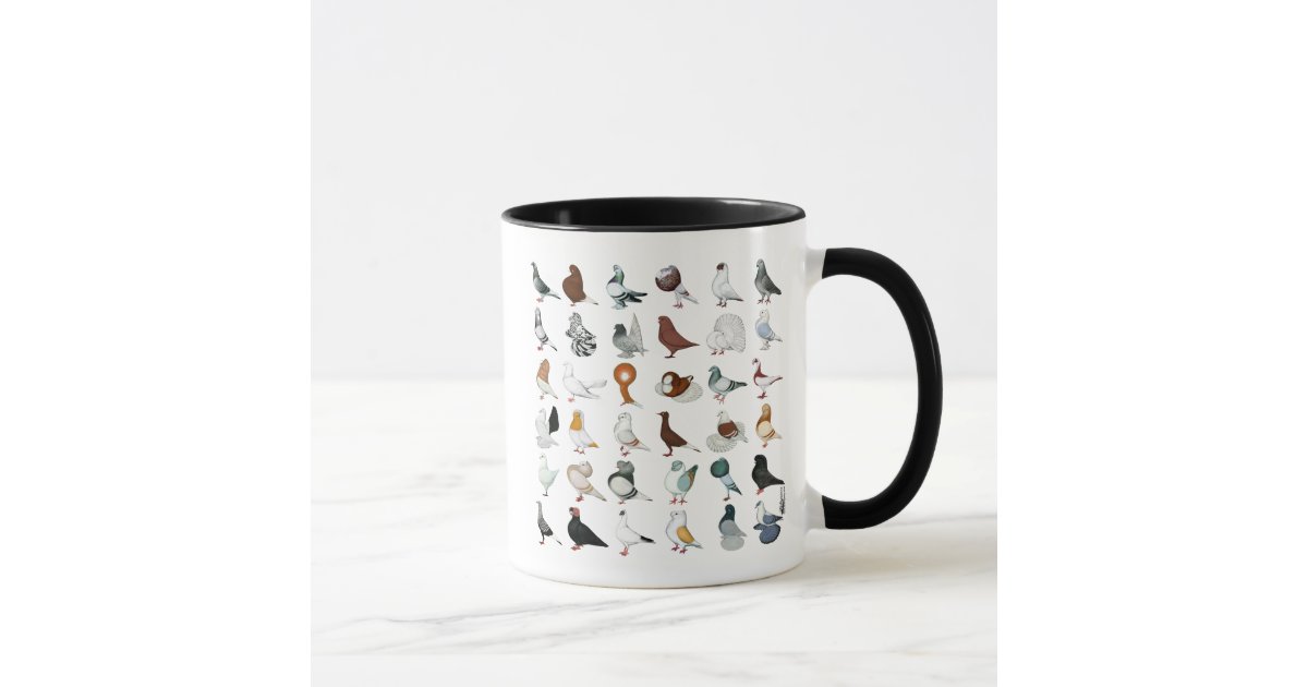 36 Pigeon Breeds Mug | Zazzle