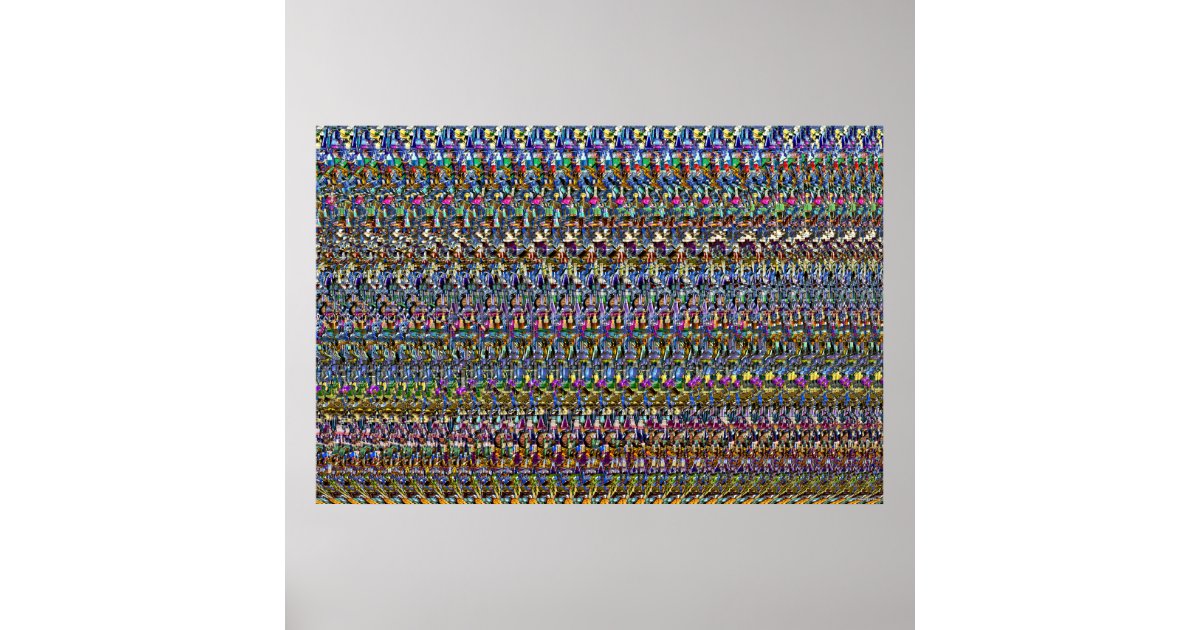 36" x 24" "Invisible" 3D Poster by Magic Eye® | Zazzle