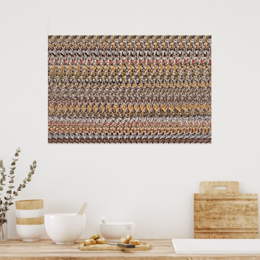 36" x 24" "Puppies Playing" 3D Magic Eye® Poster | Zazzle