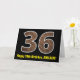 36th Birthday: Name + Faux Wood Grain Pattern "36" Card | Zazzle