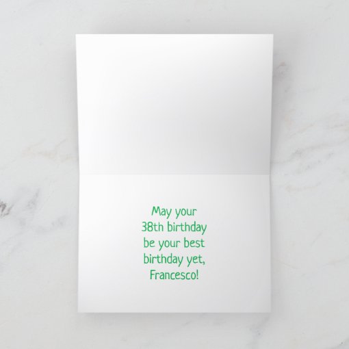38th Birthday: Bold, Fun, Simple, Rainbow 38 Card | Zazzle