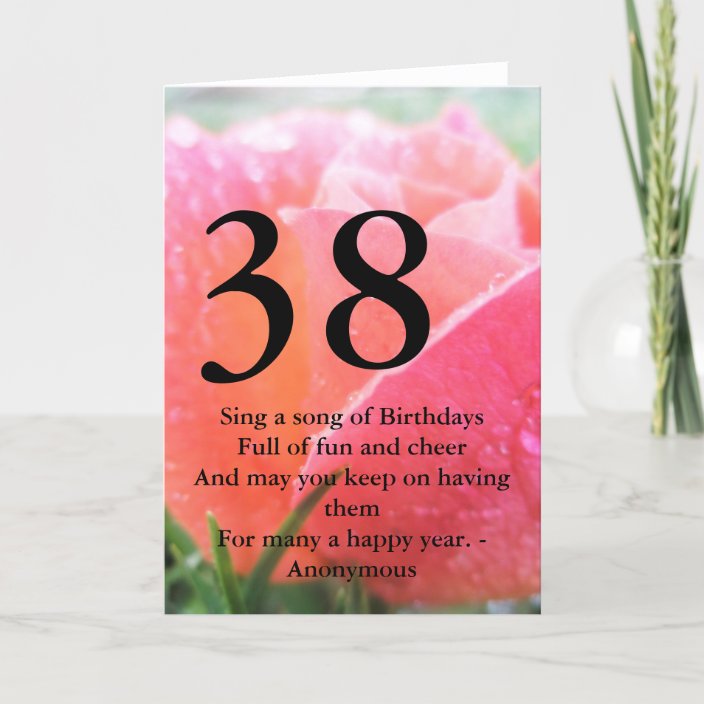 38th Birthday Card | Zazzle.com