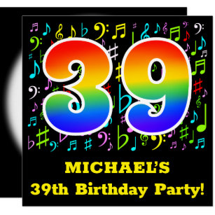 39th Birthday Invitations | Zazzle