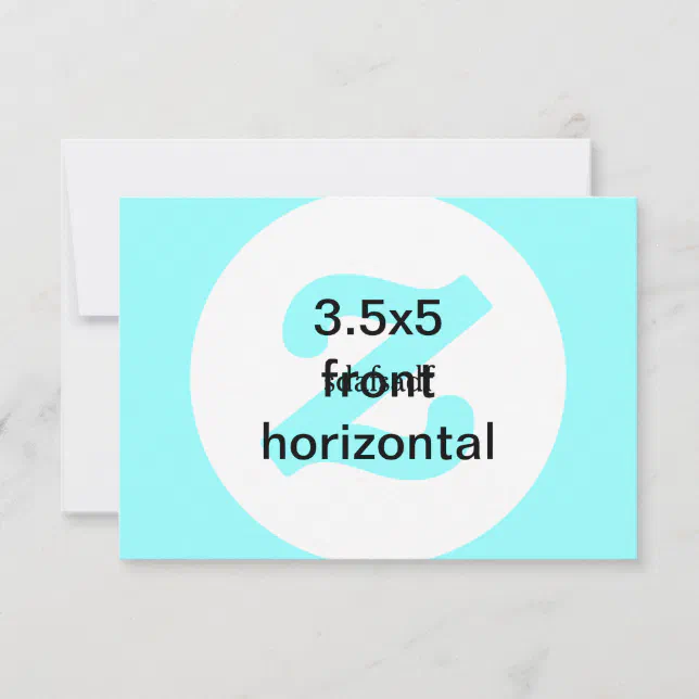 3.5x5 horizontal invite | Zazzle