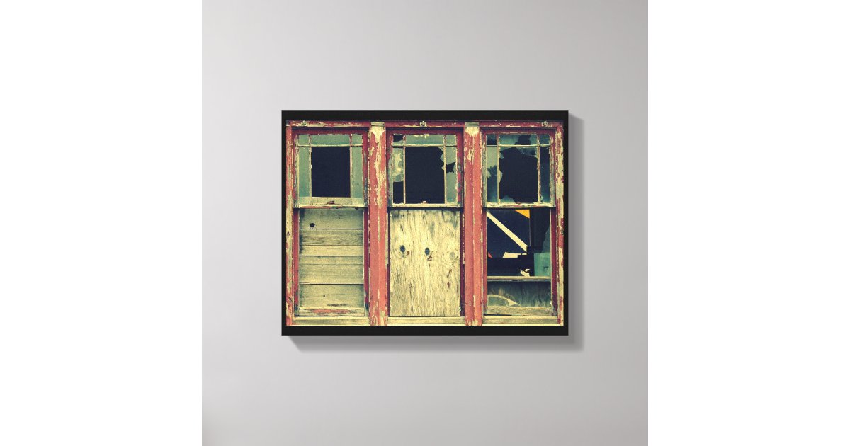 3 Broken Windows Canvas Print | Zazzle