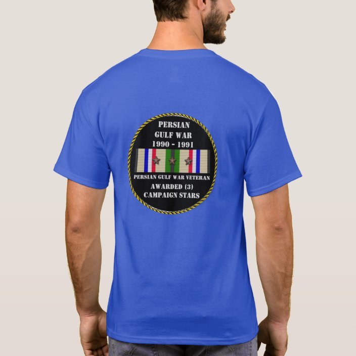 3 CAMPAIGN STARS PERSIAN GULF WAR VETERAN T-Shirt | Zazzle.com