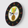 3 CAMPAIGN STARS VIETNAM WAR VETERAN LARGE CLOCK | Zazzle