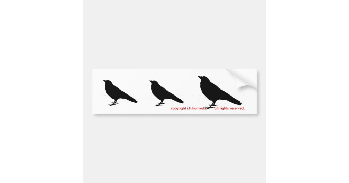 3 Crows Bumper Sticker | Zazzle