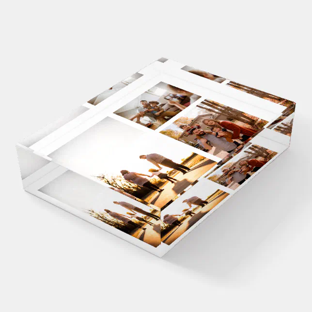 3 Custom Photo Collage Personalized Paperweight | Zazzle
