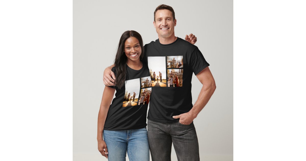 3 Custom Photo Collage Personalized T-Shirt | Zazzle